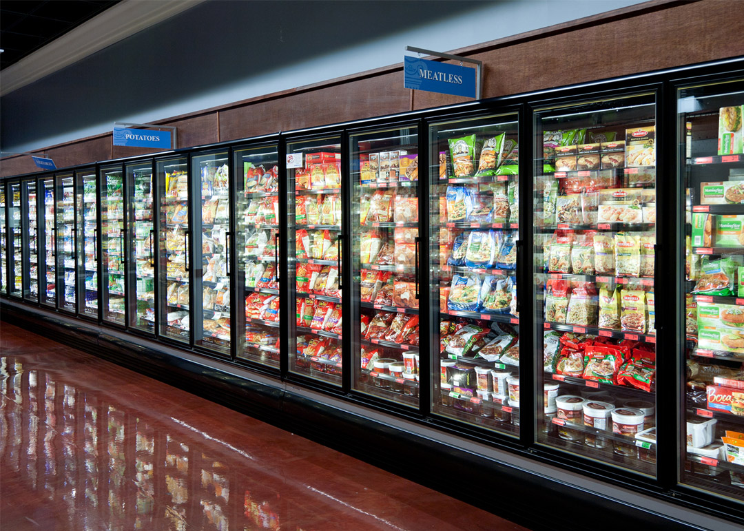 ORZH and ONRZH High Narrow Glass Door Reach-In Frozen Food Display ...