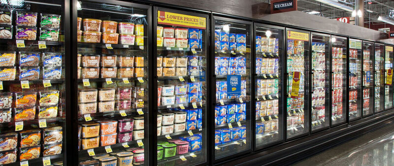ORZH and ONRZH High Narrow Glass Door Reach-In Frozen Food Display ...